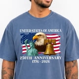 American Eagle Bell Shirt USA Flag Independence Day 250 Years Shirt ...