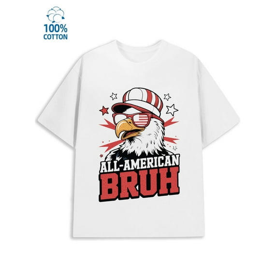 American Eagle Bruh men Christmas 180G 100% Cotton white glitter ...