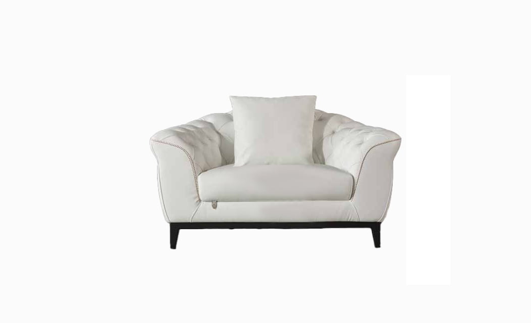American Eagle EK093-W-CHR Modern Chic White Italian Top Grain Leather ...