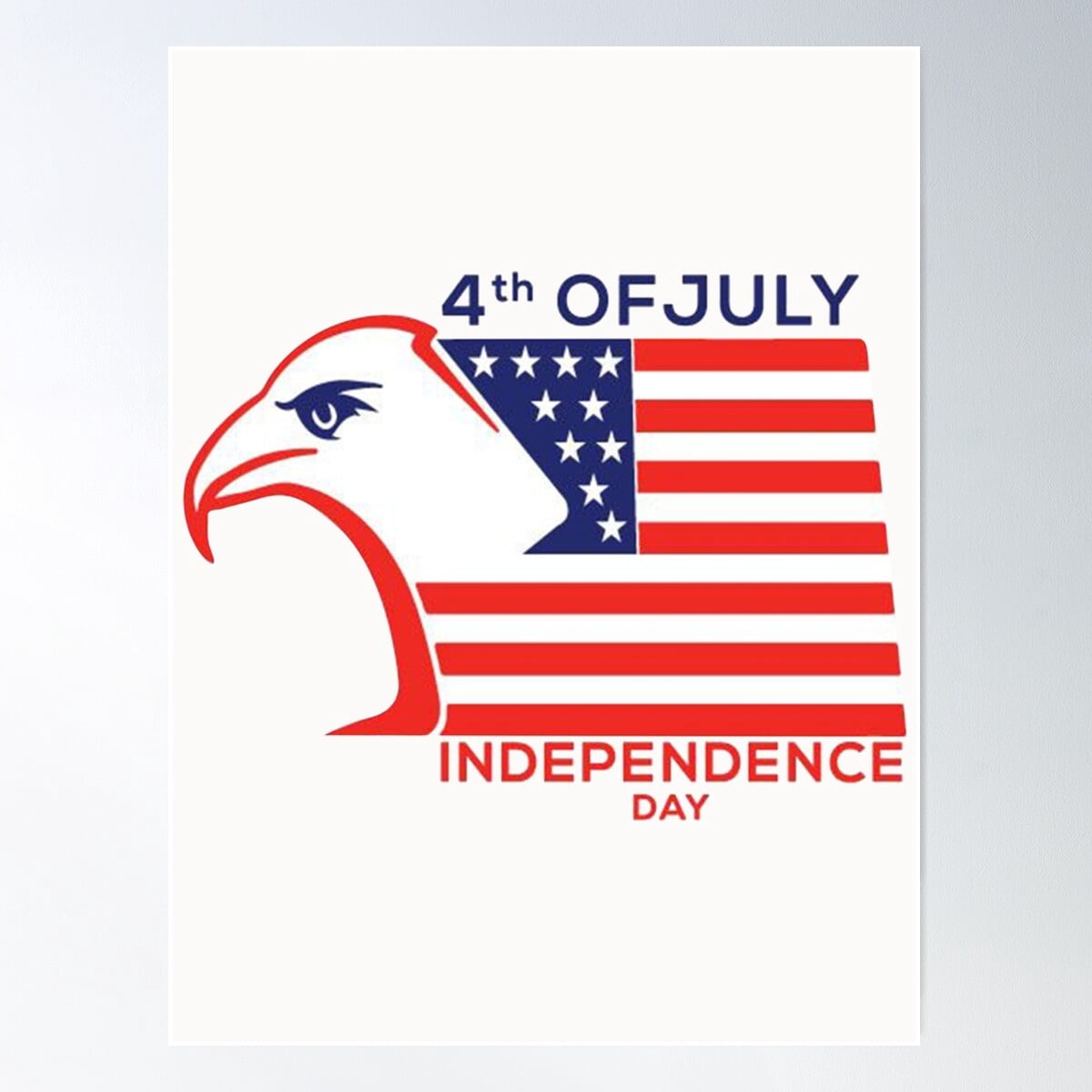 American Eagle Flag 4th Of July Independence Day Art Unframed Paper ...