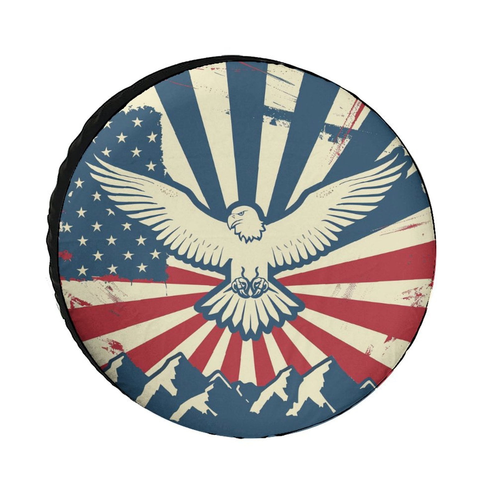 American Eagle Flag Camper Spare Tire Cover USA Patriotic Independence ...