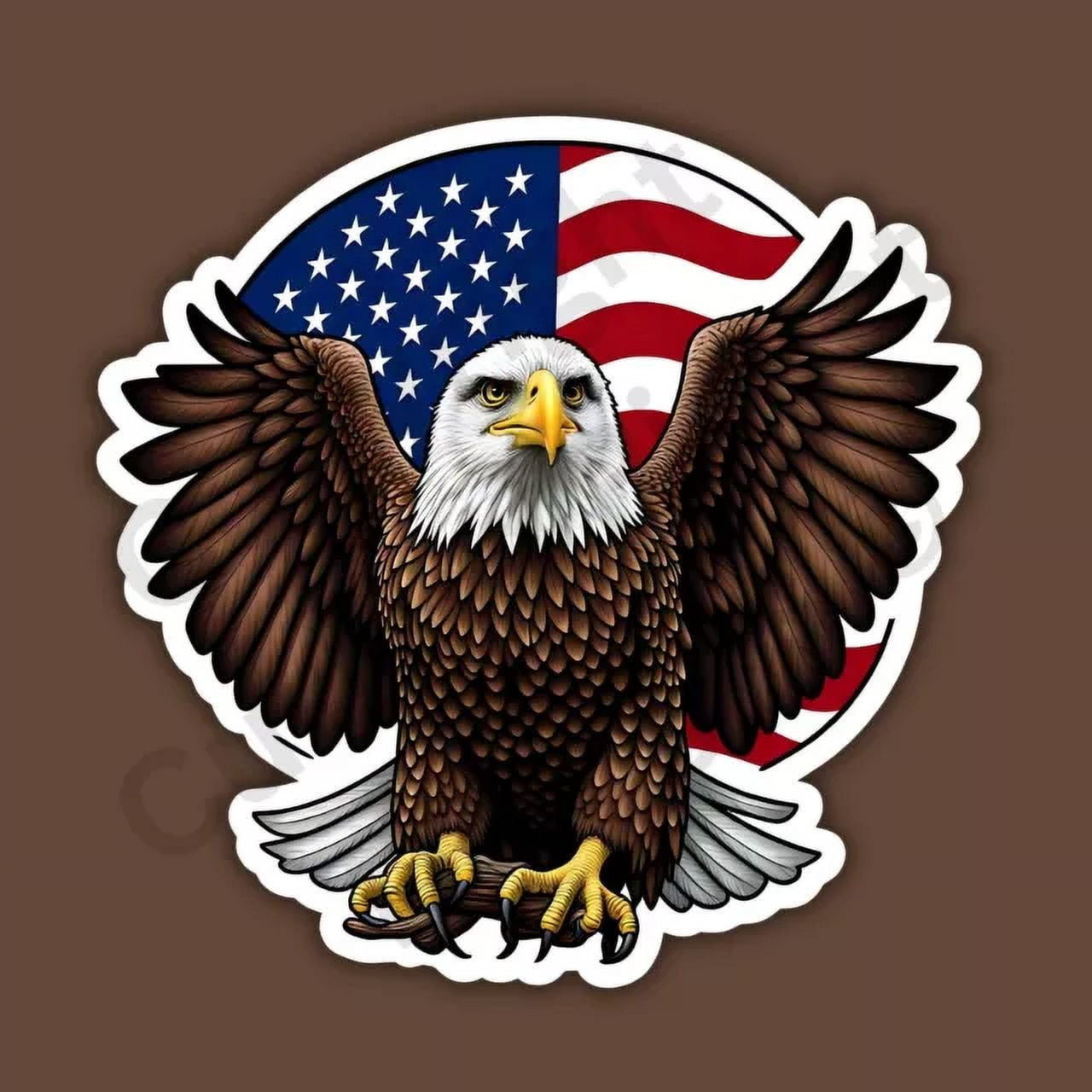 American Eagle Flag Patriotism Usa Freedom Independence Sticker Phone ...