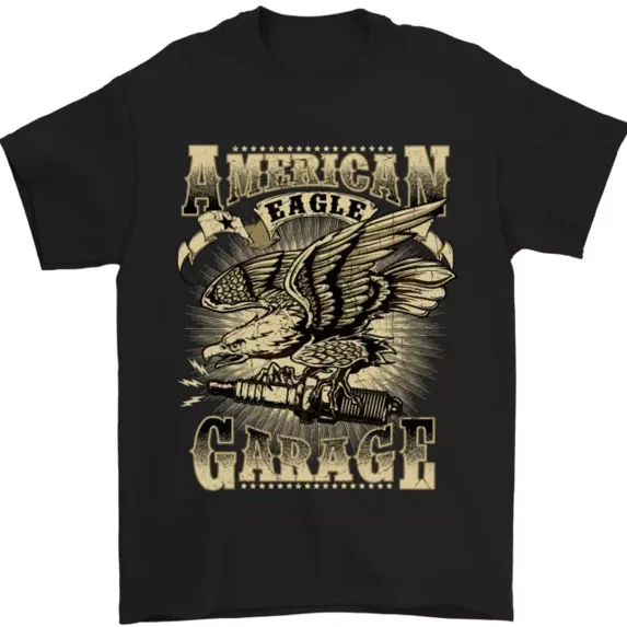 American Eagle Garage Bike Motorbike T-Shirt - Walmart.com