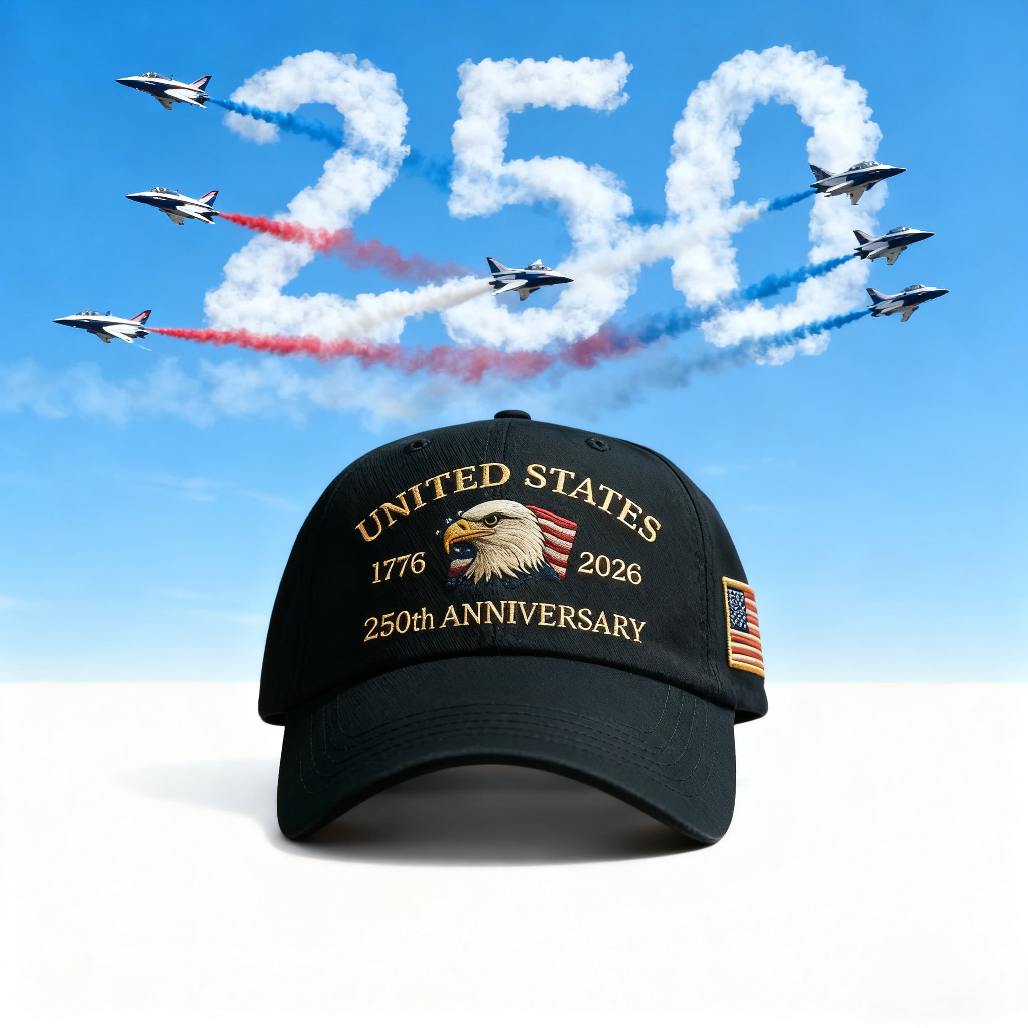 American Eagle Hat 250th Anniversary Edition, Patriotic Embroidery ...
