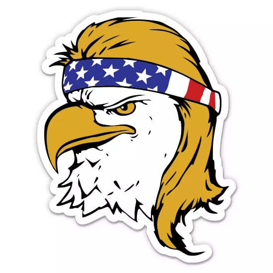 American Eagle Mullet Sticker Phone Decal Water Bottle Stickers Car ...