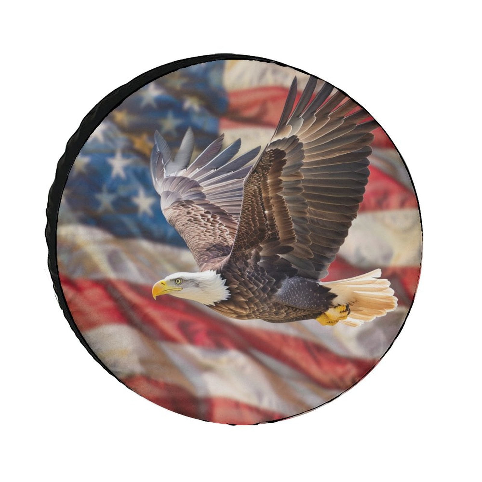 American Eagle USA Flag Camper Spare Tire Cover Holiday Memorial Day ...