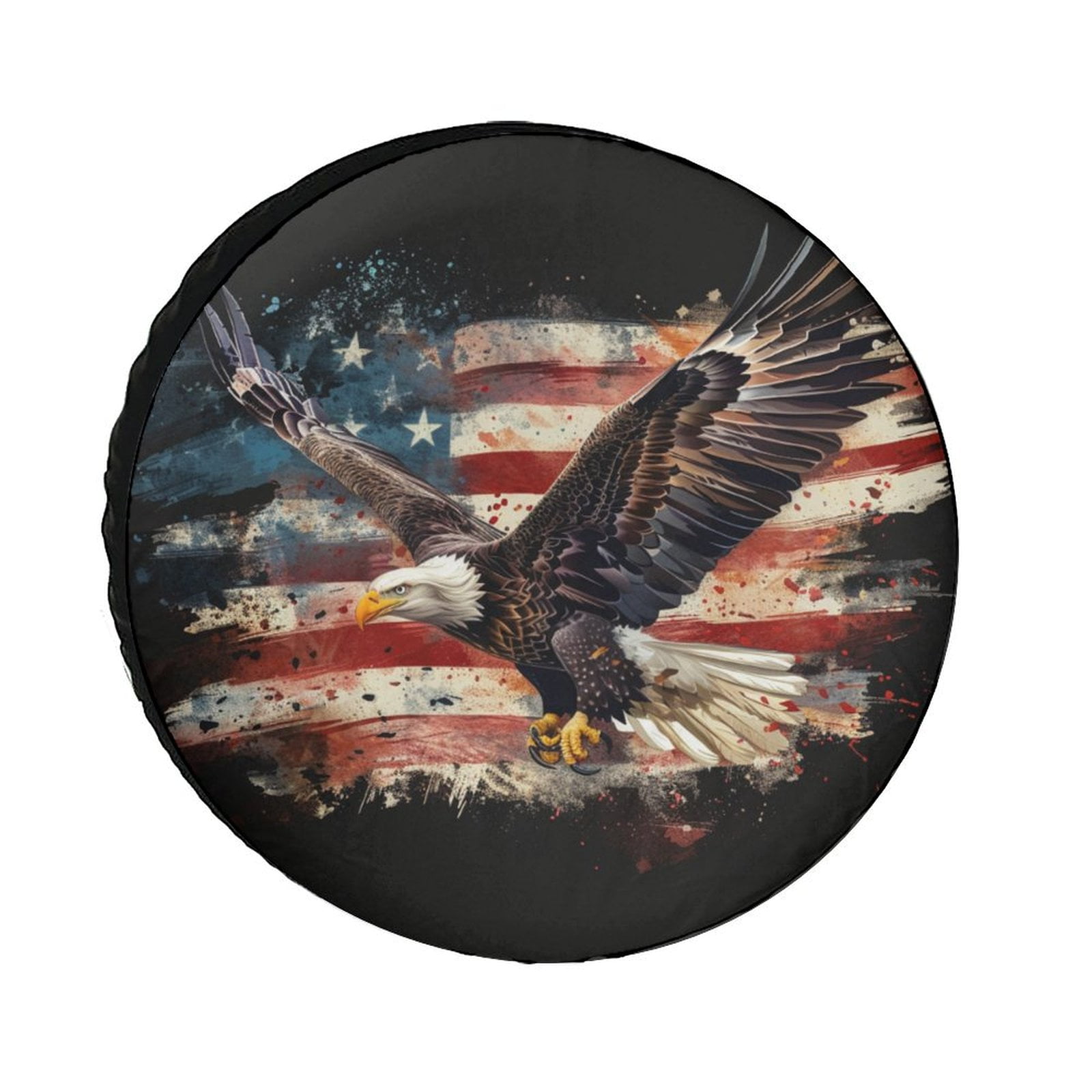 American Eagle USA Flag Camper Spare Tire Cover Independence Day 4th of ...