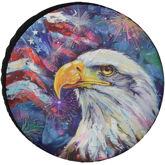 American Eagle USA Flag Spare Tire Cover Independence Memorial Day ...