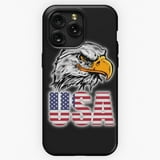 American Eagle USA Letters Flag Colors iPhone Case 17 11 12 13 14 15 16 ...
