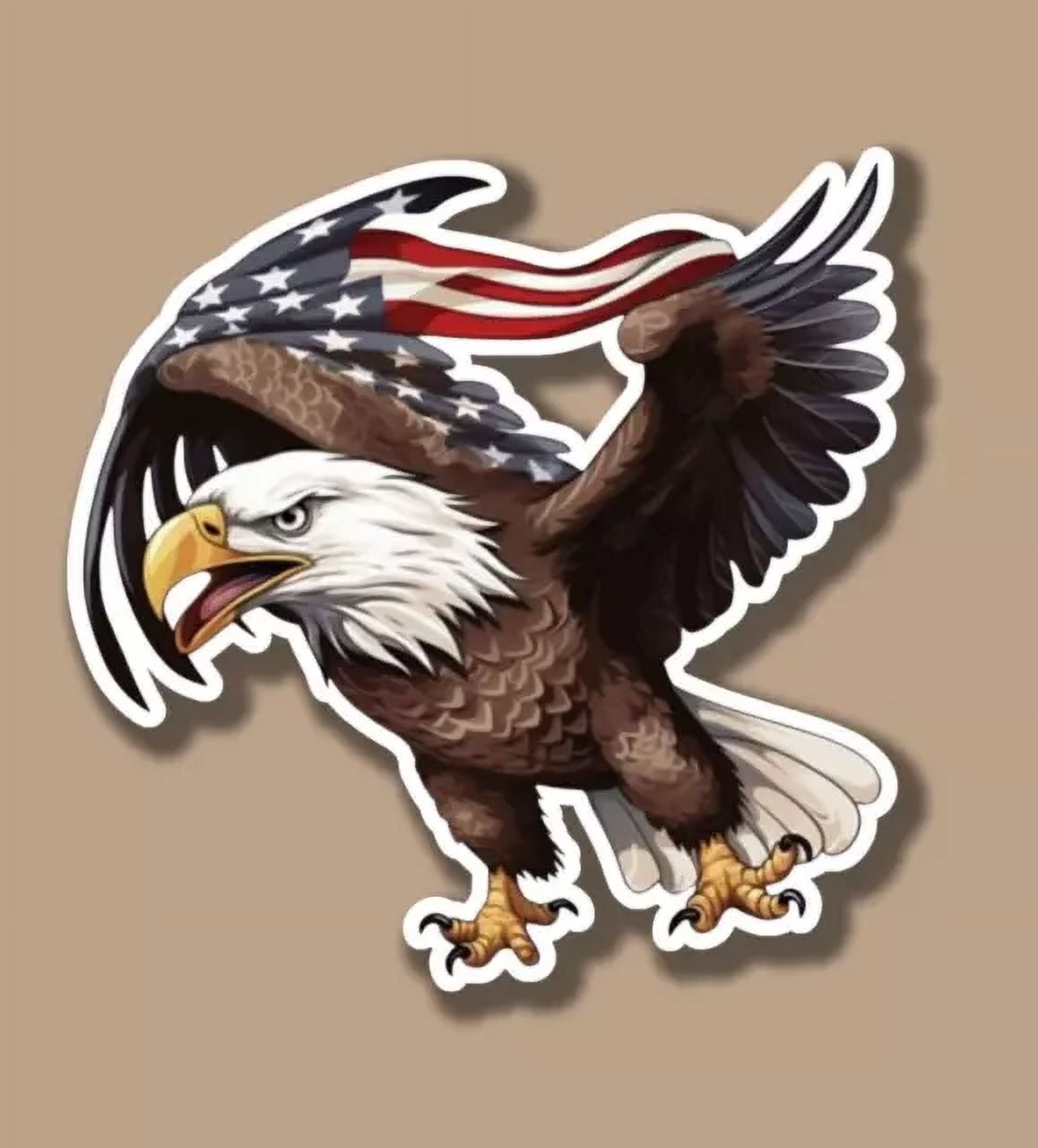 American Eagle Usa Patriotic United States Flag Sticker Phone Decal ...
