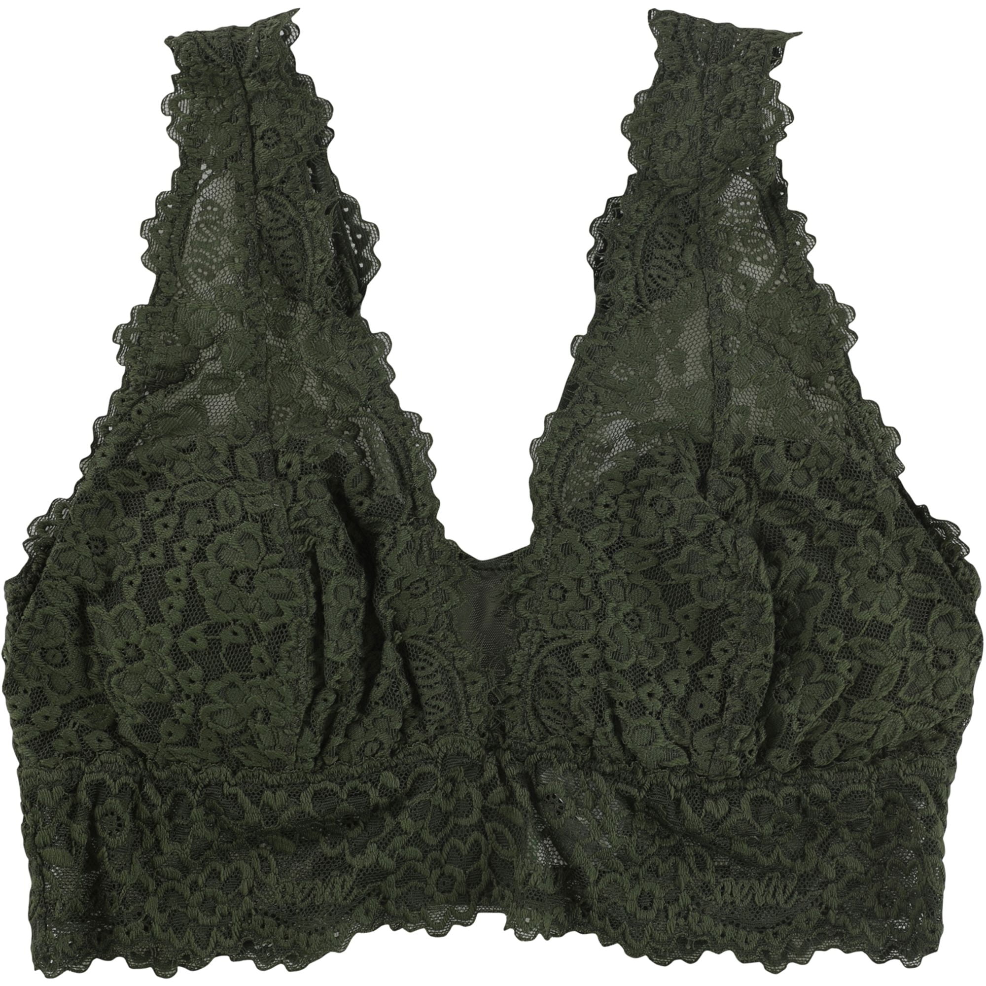 American Eagle Womens Floral Lace Balconette Bra, Green, X-Small ...