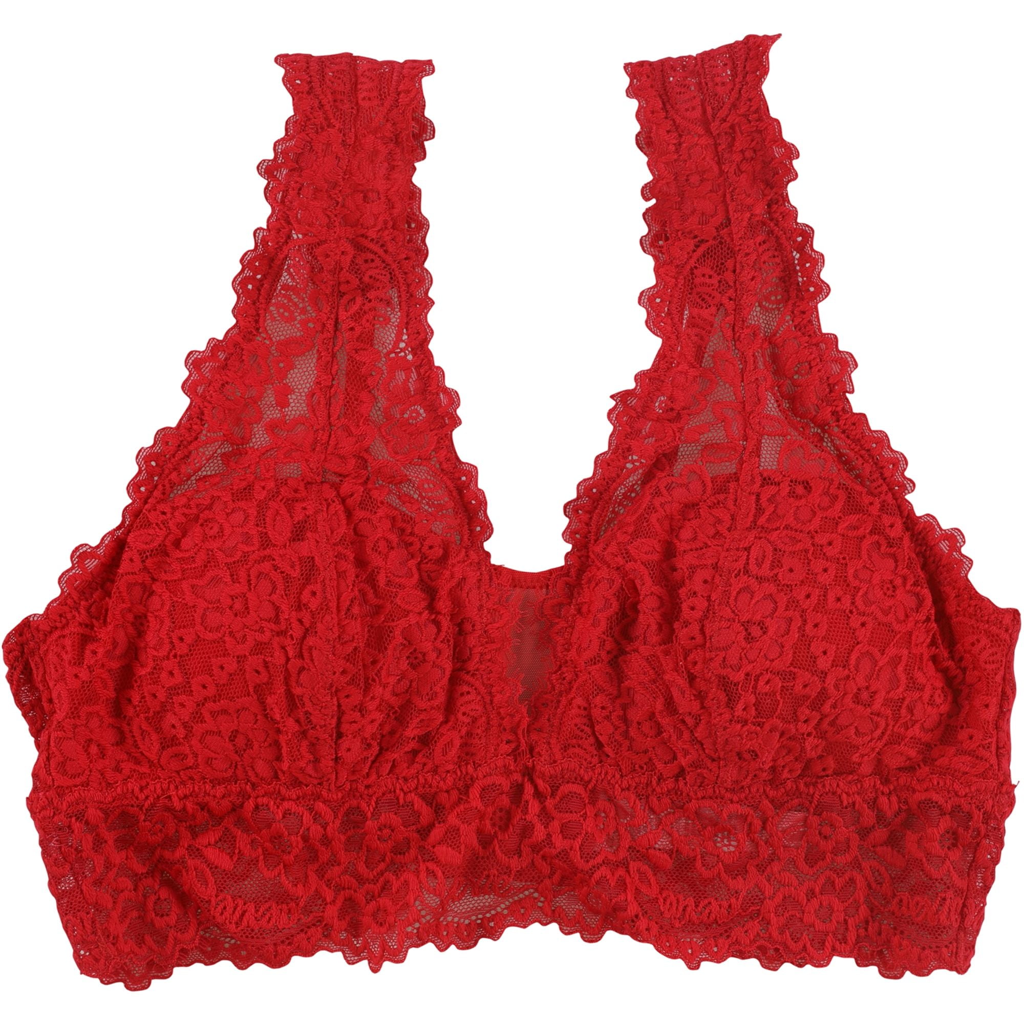 American Eagle Womens Floral Lace Balconette Bra, Red, Small - Walmart ...