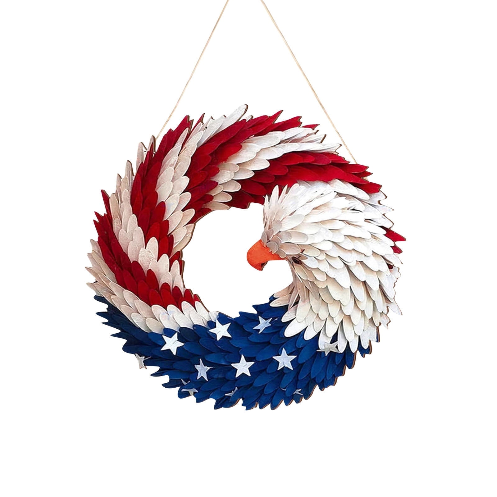 American Eagle Wreath Glory Patriotic Red White and Blue Eagle Wreath ...