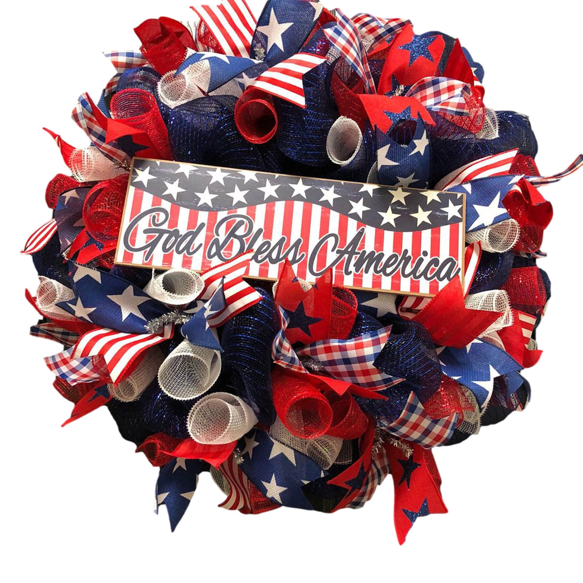 American Eagle Wreath Wood Handcrafted Patriotic Eagle Wreath American ...