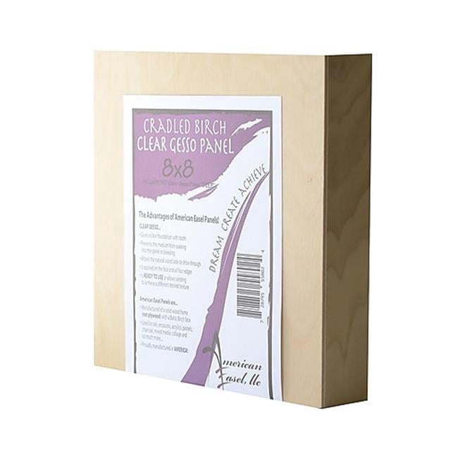 American Easel Clear Gessoed Wood Panel - 8" x 8", 1-5/8" Profile ...