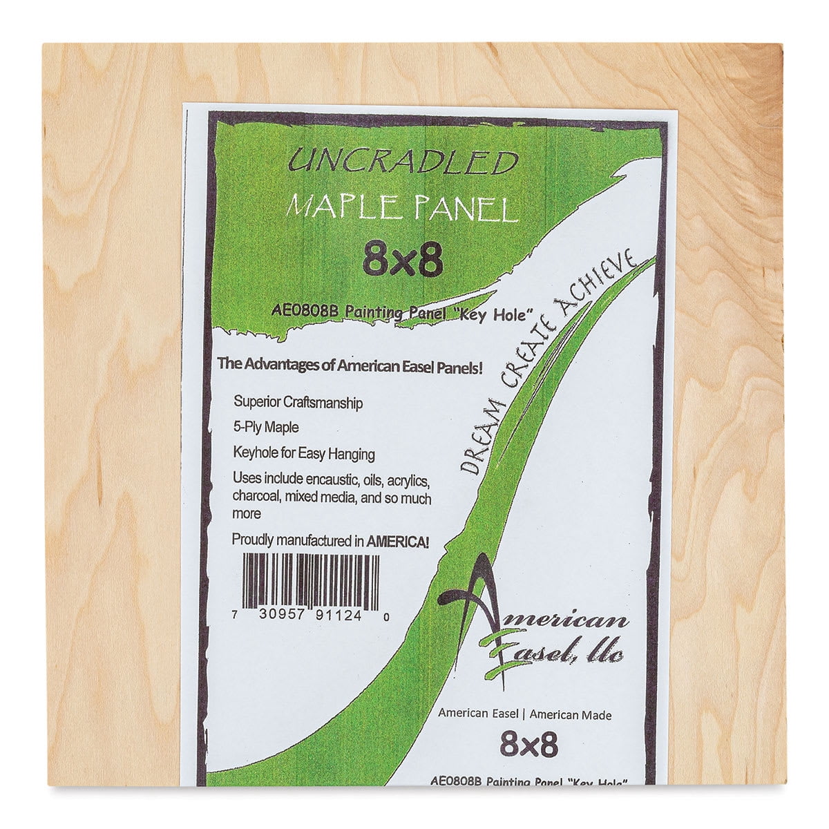 American Easel Maple Panel - 8" x 8", 1/2" Profile, Keyhole - Walmart.com