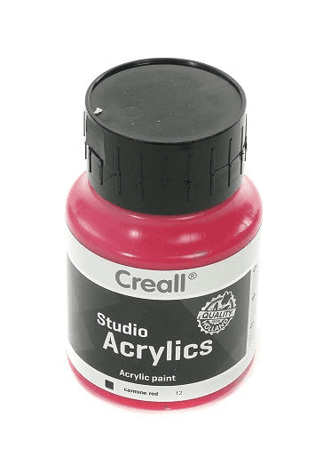 Creall Studio Acrylics, Acrylic Paint 500 ml, Carmine Red 12 - Walmart.com