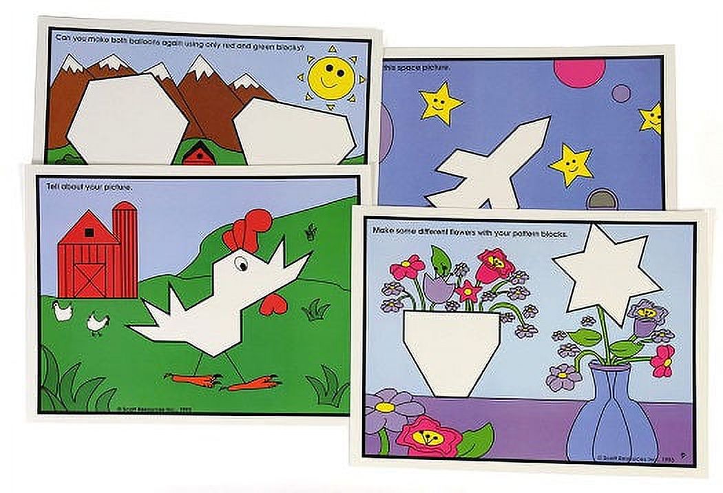 American Educational Products SR-1171 Pattern Block Picture Cards Set ...