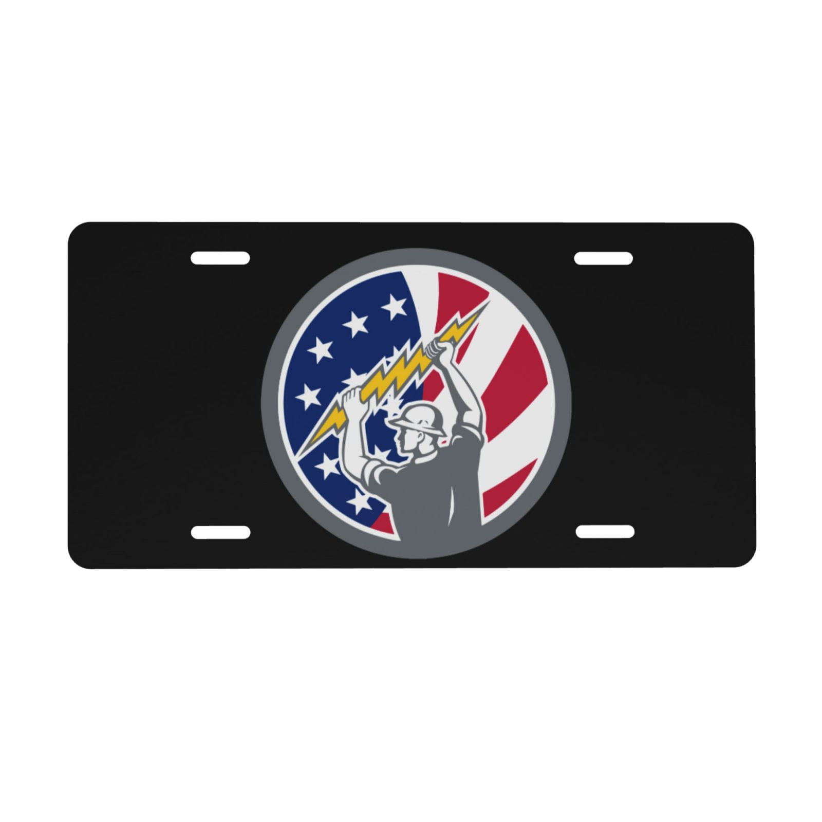 American Electrician Usa Flag License Plate 6x12 Inch Thickening ...