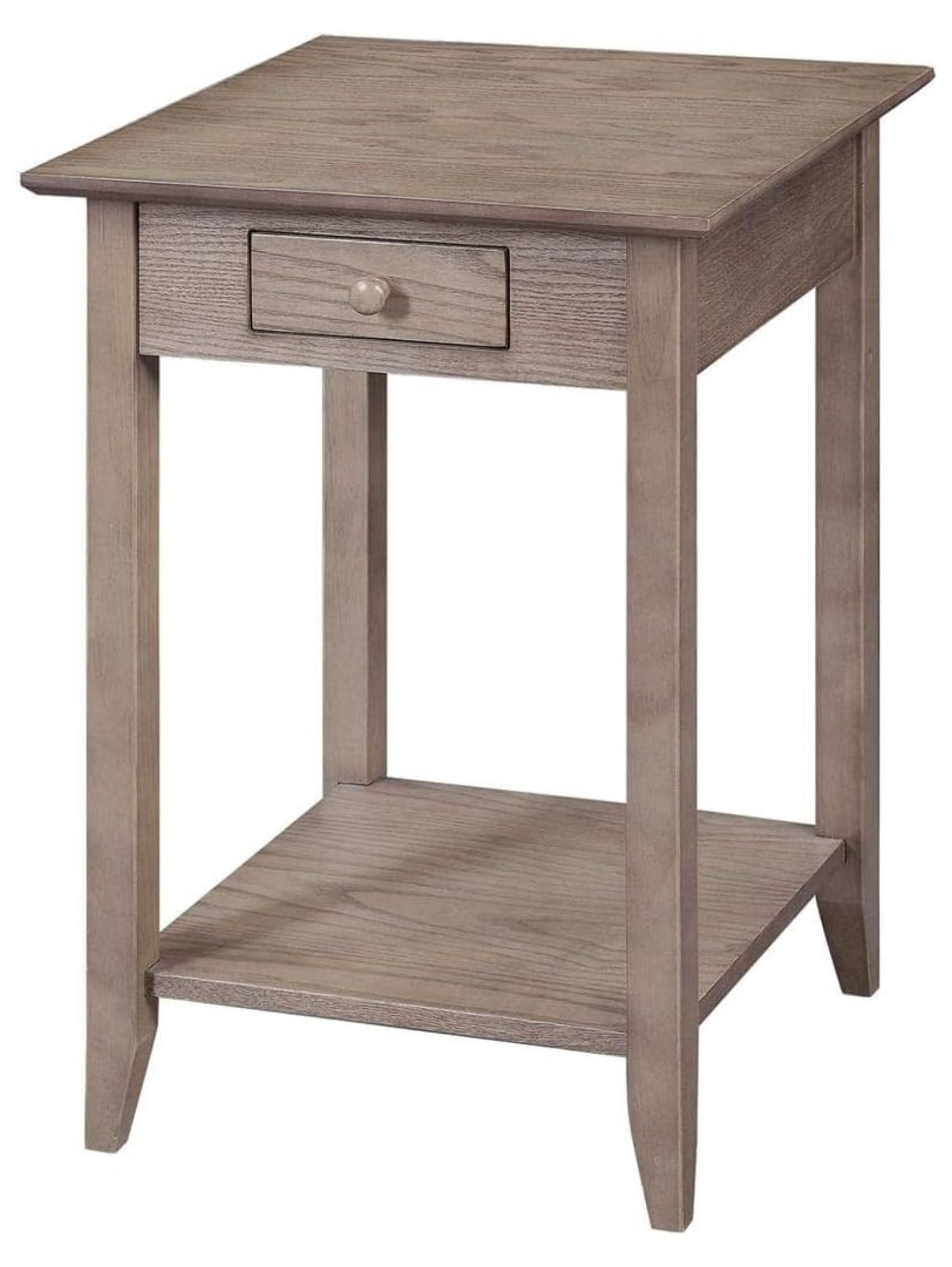 American End Table with Drawer and Shelf, Driftwood - Walmart.com