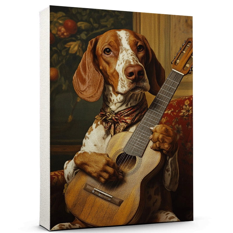 American English Coonhound Vintage Dog Ukelele Canvas – Artistic Music ...