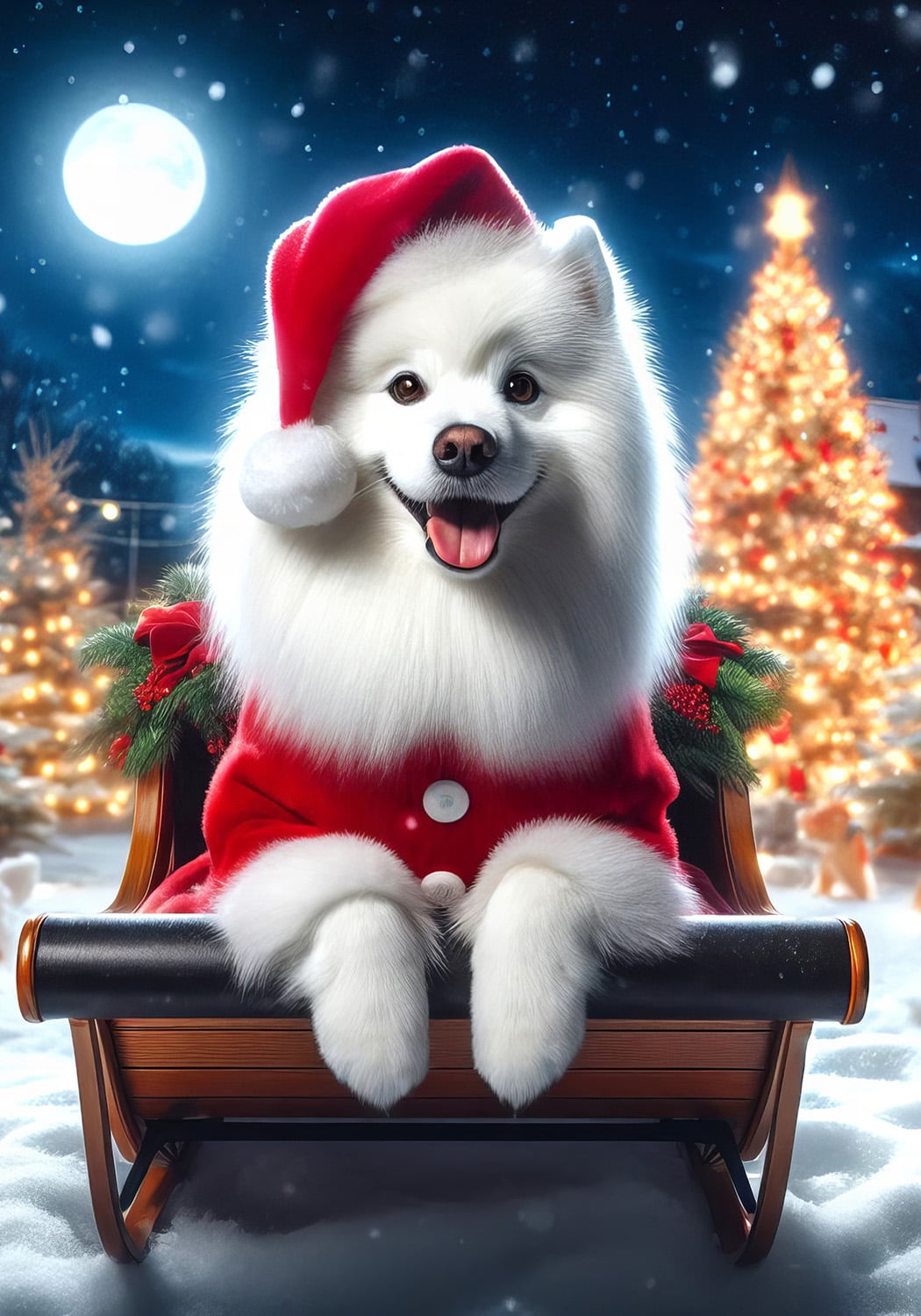 American Eskimo - Best of Breed DCR Christmas House Flag - Walmart.com