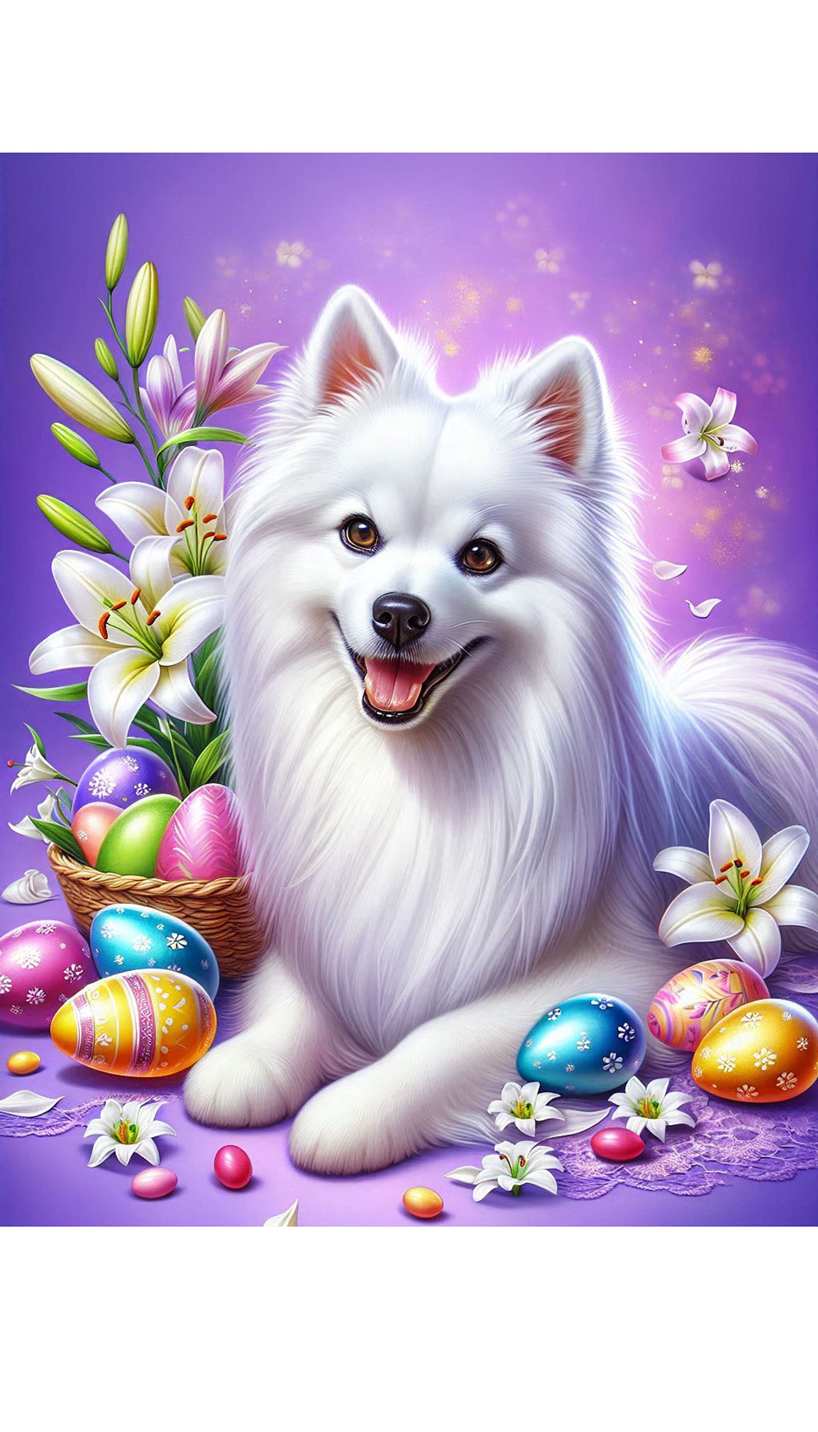 American Eskimo - Best of Breed DCR Easter Holiday Outdoor Garden Flag ...