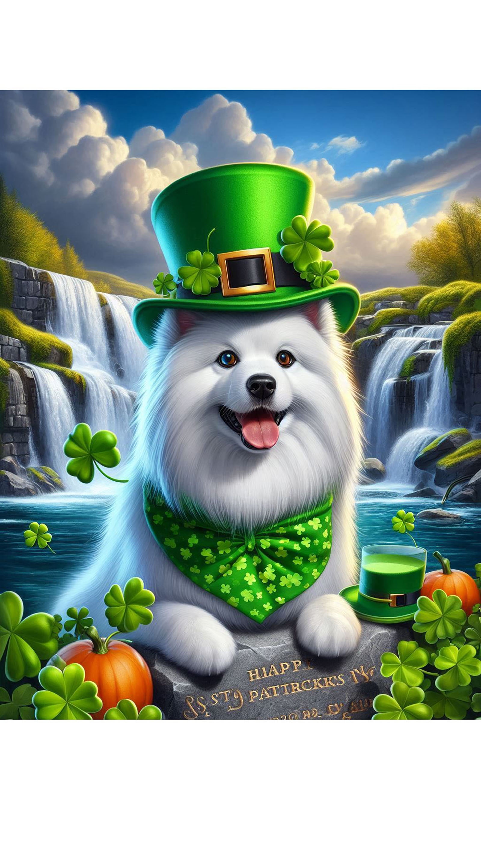 American Eskimo - Best of Breed DCR Saint Patricks Day Garden Flag ...