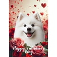 American Eskimo - Best of Breed Valentines Day Outdoor Garden Flag 12 ...