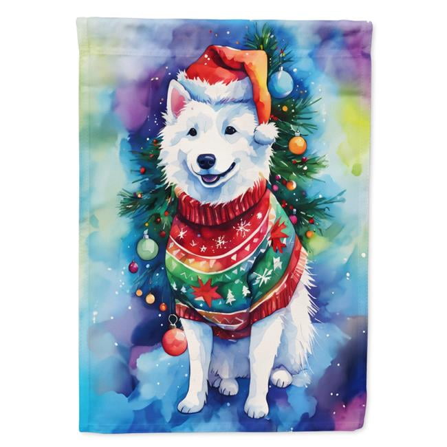 American Eskimo Christmas House Flag 28 in x 40 in - Walmart.com