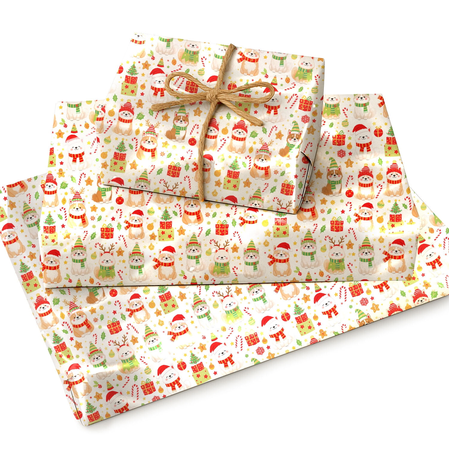 American Eskimo Christmas Wrapping Paper Rolls, American Eskimo Holiday ...
