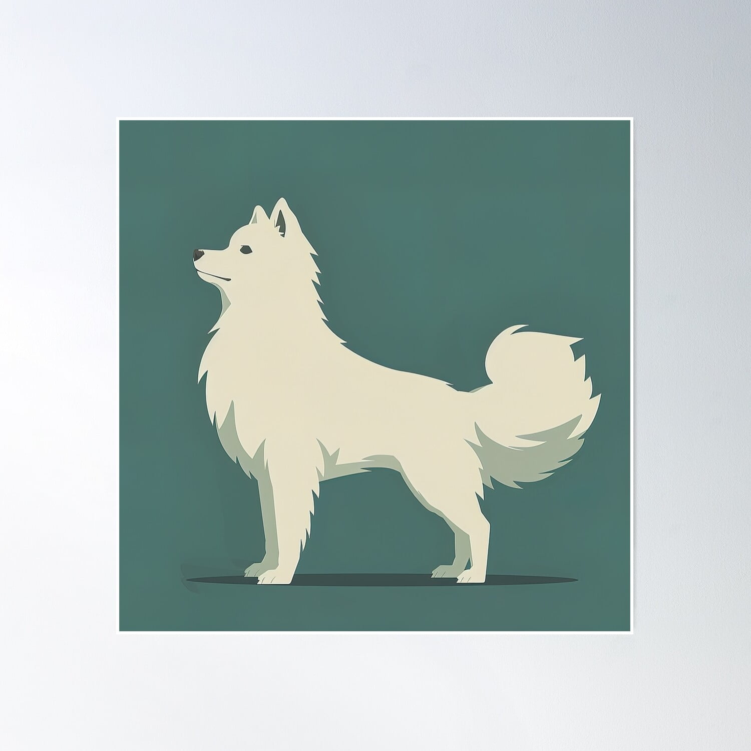 American Eskimo Dog | Anime Style Poster Wall Art, Modern Wall Decor ...