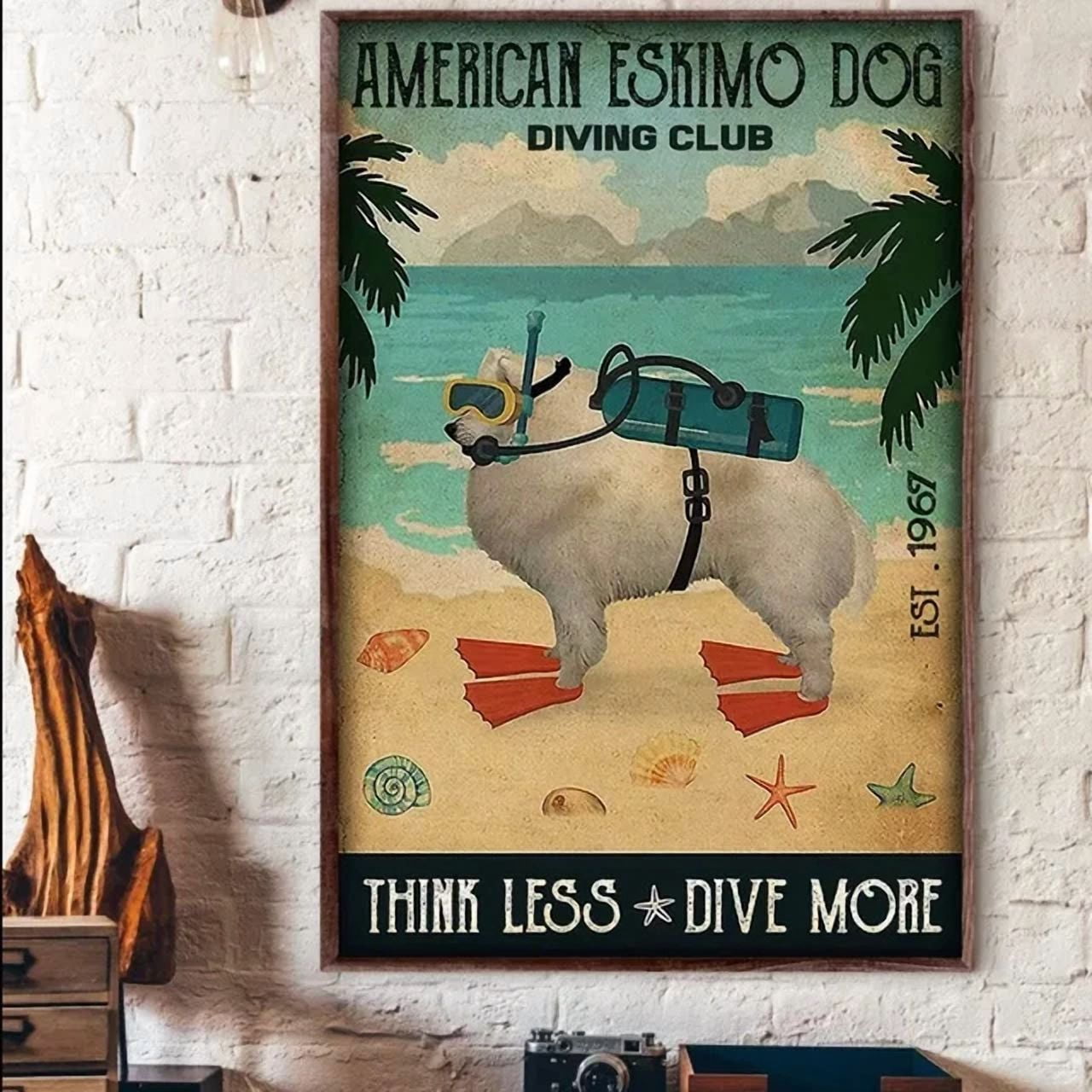 American Eskimo Dog Beach Life Sandy Toes Think Less Dive More Diving ...