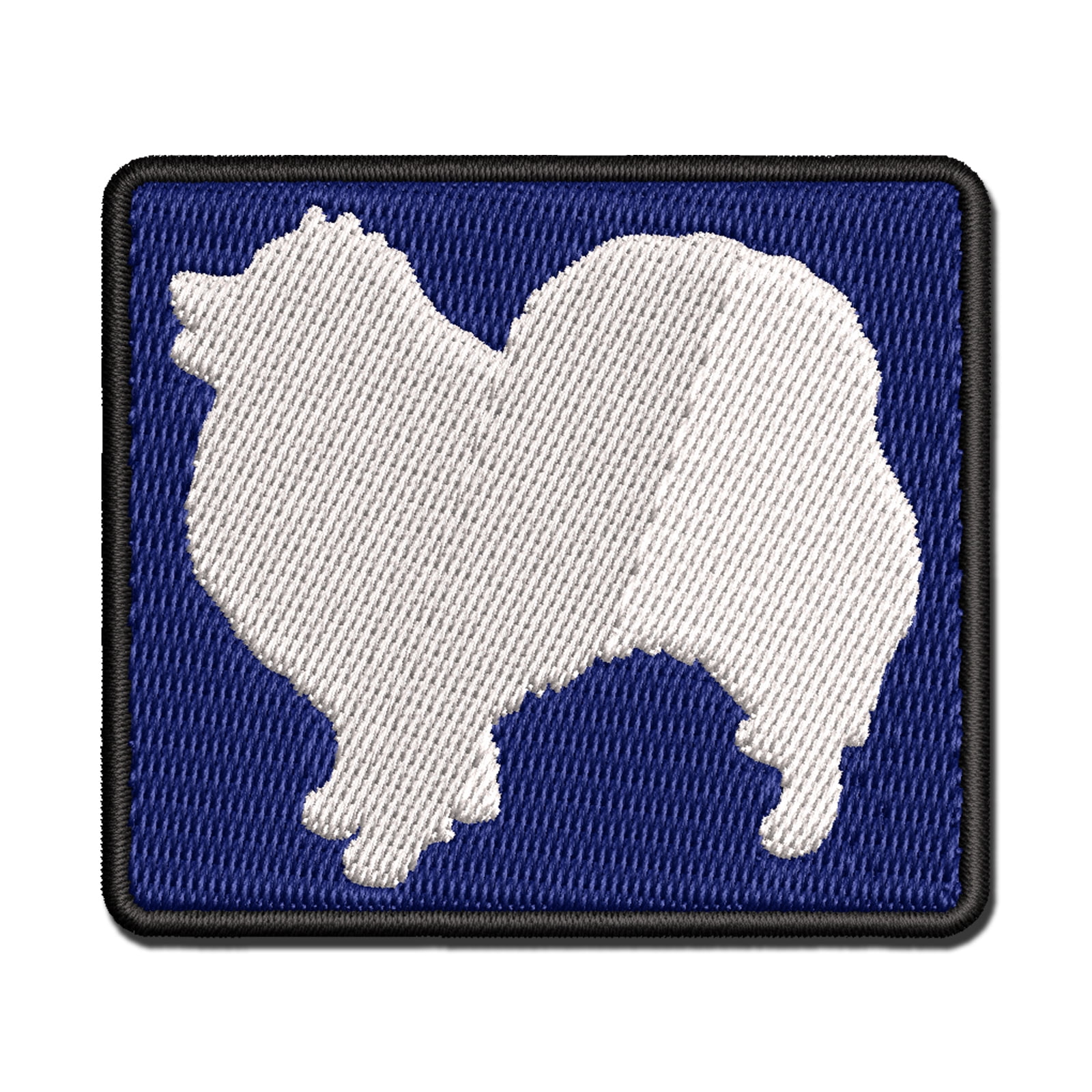 American Eskimo Dog Solid Applique Multi-Color Embroidered Hook & Loop ...
