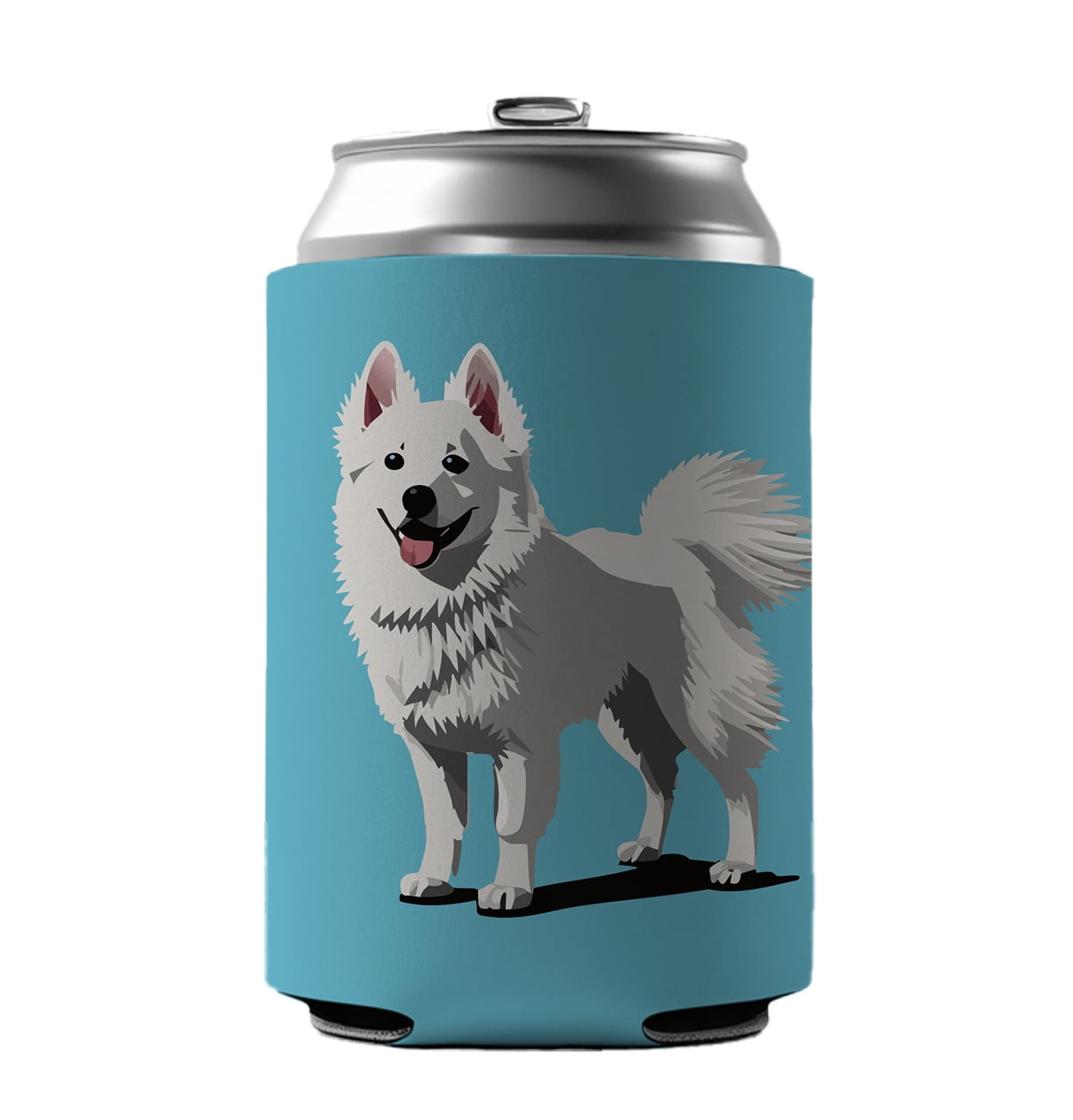 American Eskimo Dog Standing Drink Beer Soda Insulated Sleeve Holder ...
