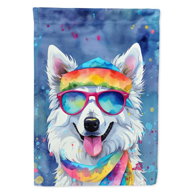 American Eskimo Hippie Dawg House Flag 28 in x 40 in - Walmart.com