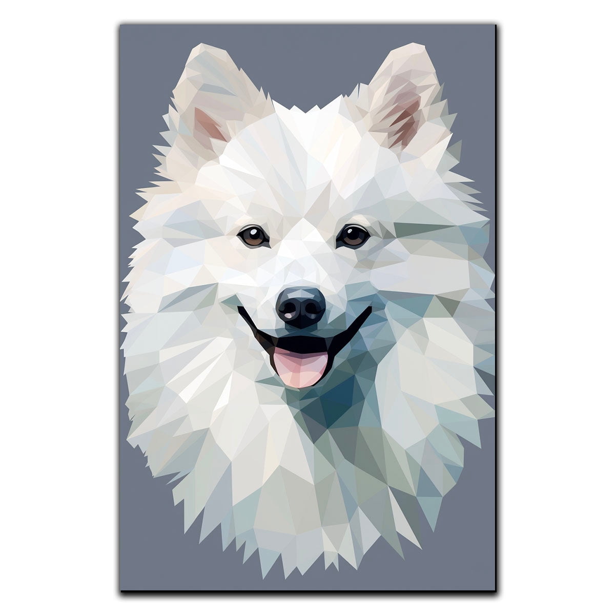 American Eskimo Large Canvas Wall Art for Living Room Bedroom Dog ...