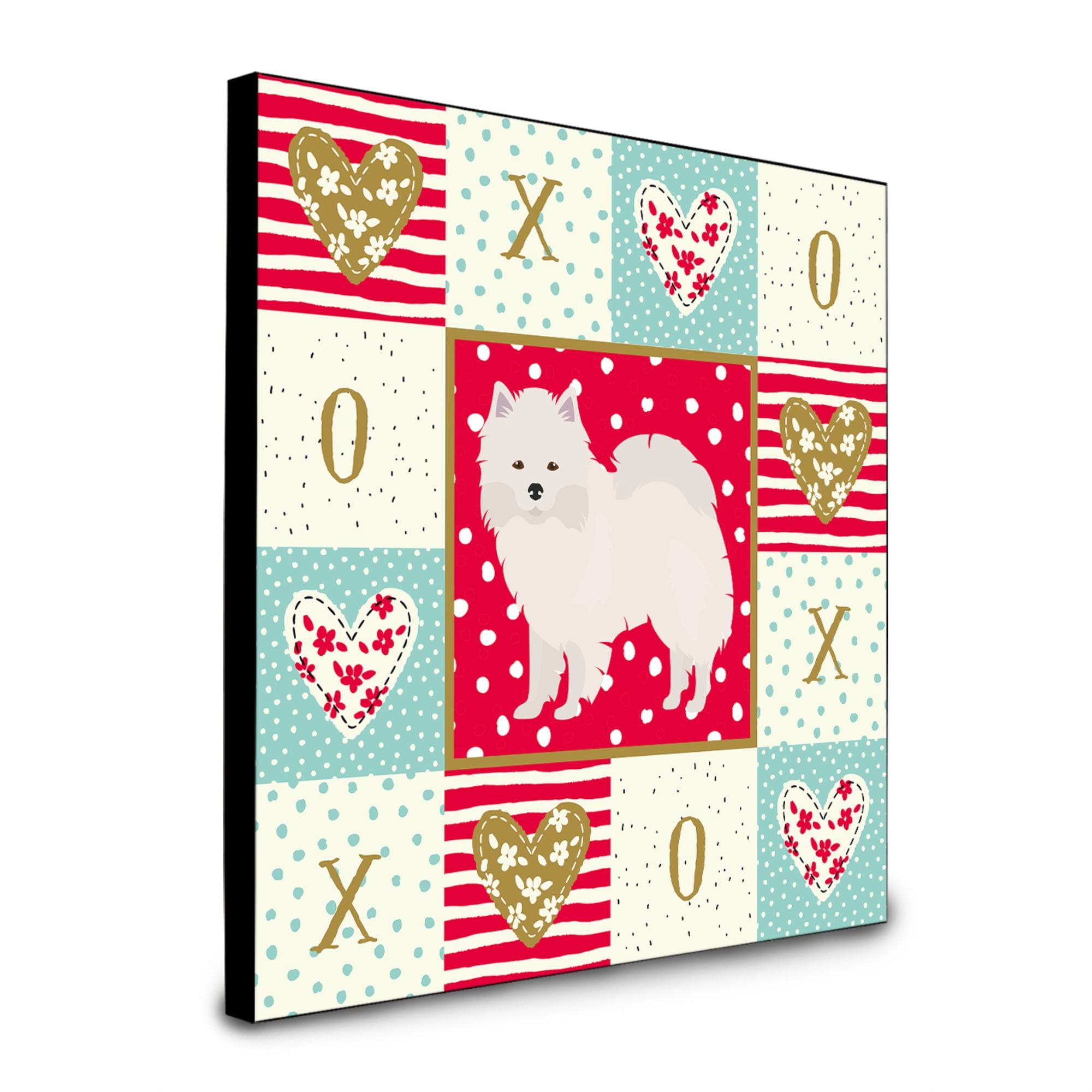 American Eskimo Love Artwork Wall Panel, Red - Walmart.com