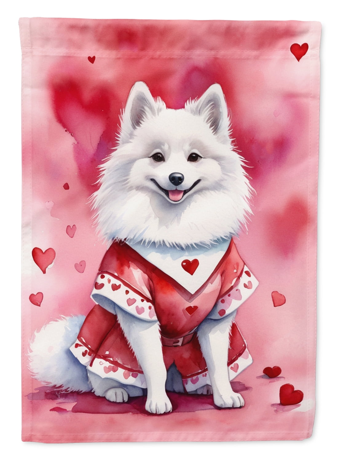American Eskimo My Valentine House Flag - Walmart.com