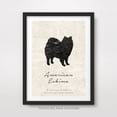 American Eskimo Silhouette Art poster Wall Art Decor 24x36 UNFRAMED ...