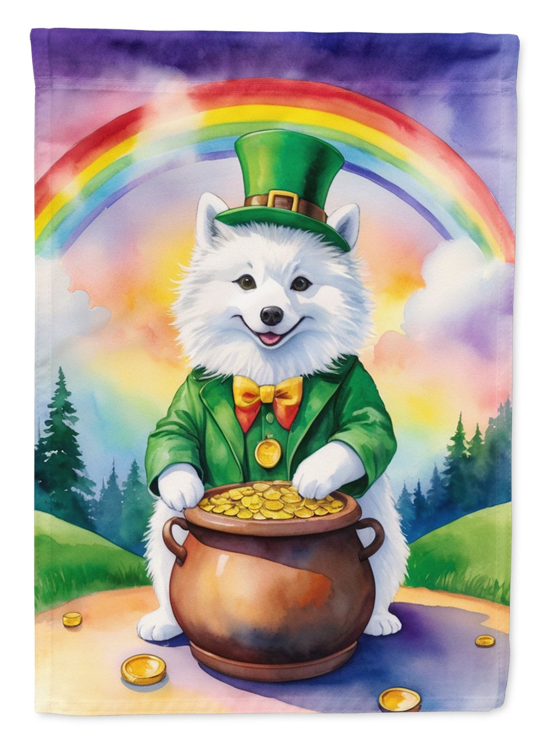 American Eskimo St Patrick's Day House Flag 28 in x 40 in - Walmart ...