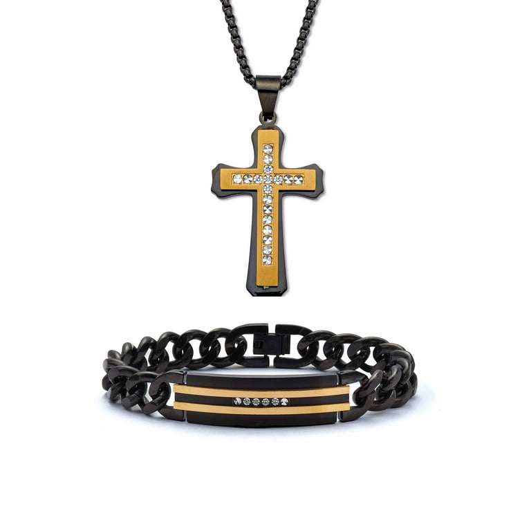 Cross necklace and bracelet set store