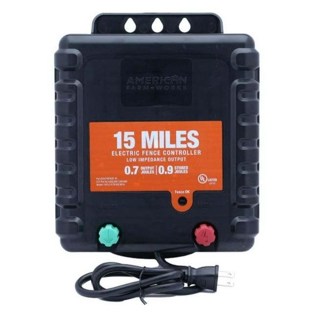 American FarmWorks EAC15MN-AFW 15-Mile Low Impedance Electric Fence ...