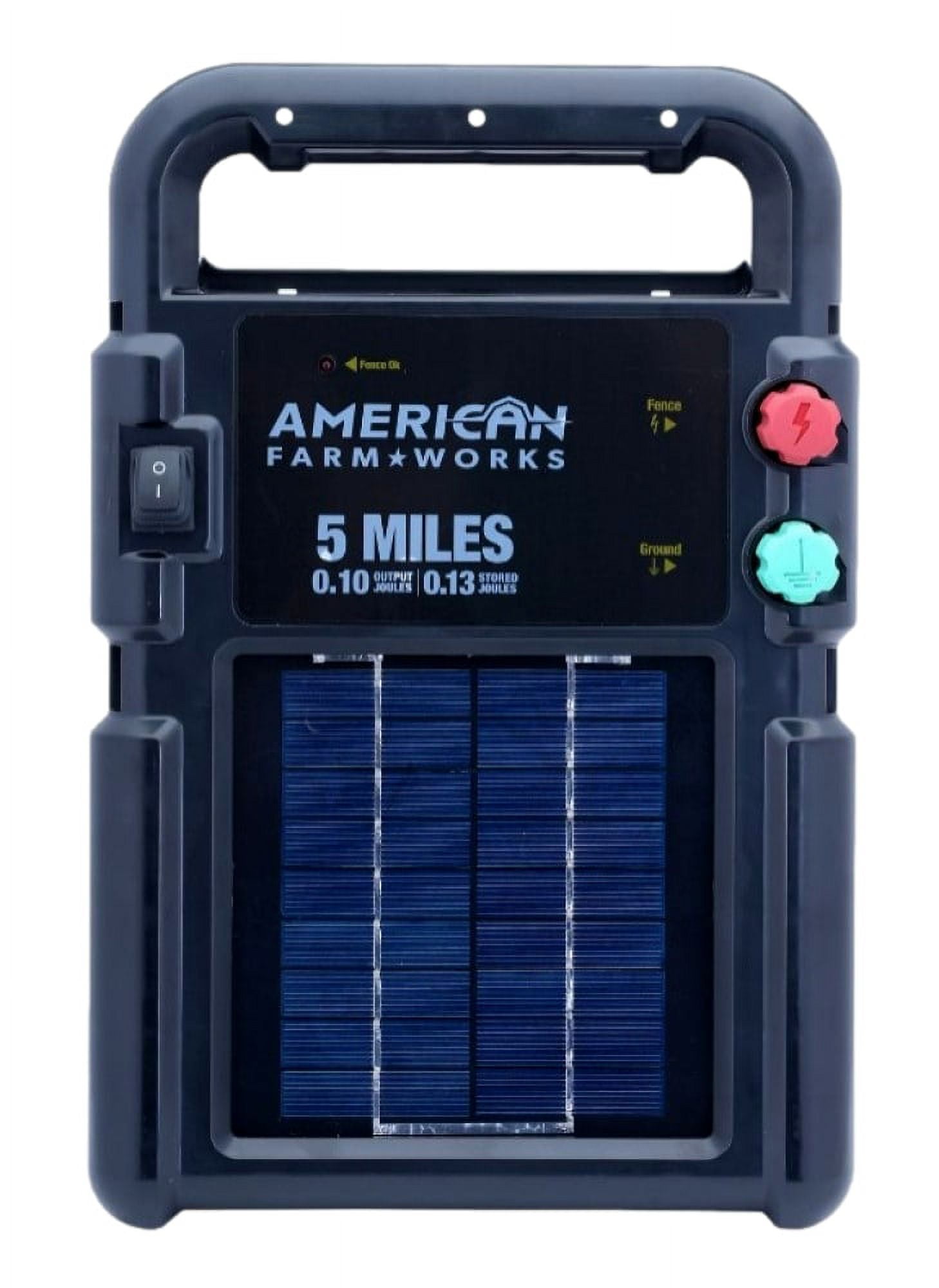 American FarmWorks ESP5MN-AFW 0.1 Joule 5-Mile Solar-Powered Fence ...