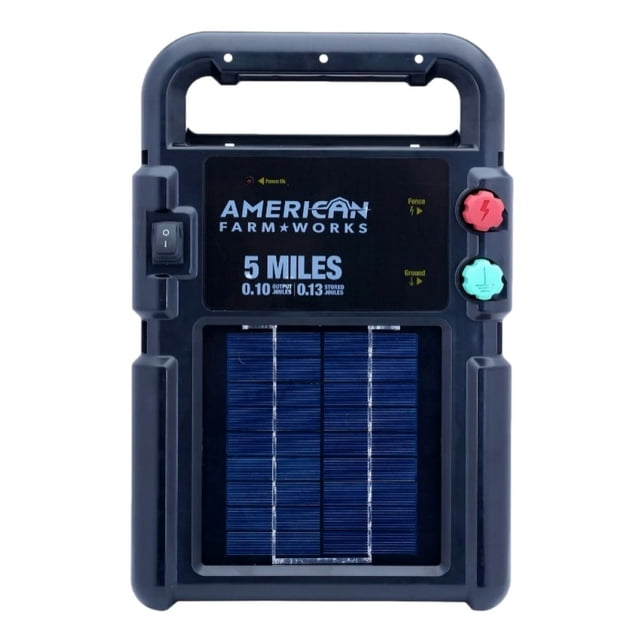 American FarmWorks ESP5MN-AFW 0.1 Joule 5-Mile Solar-Powered Fence ...