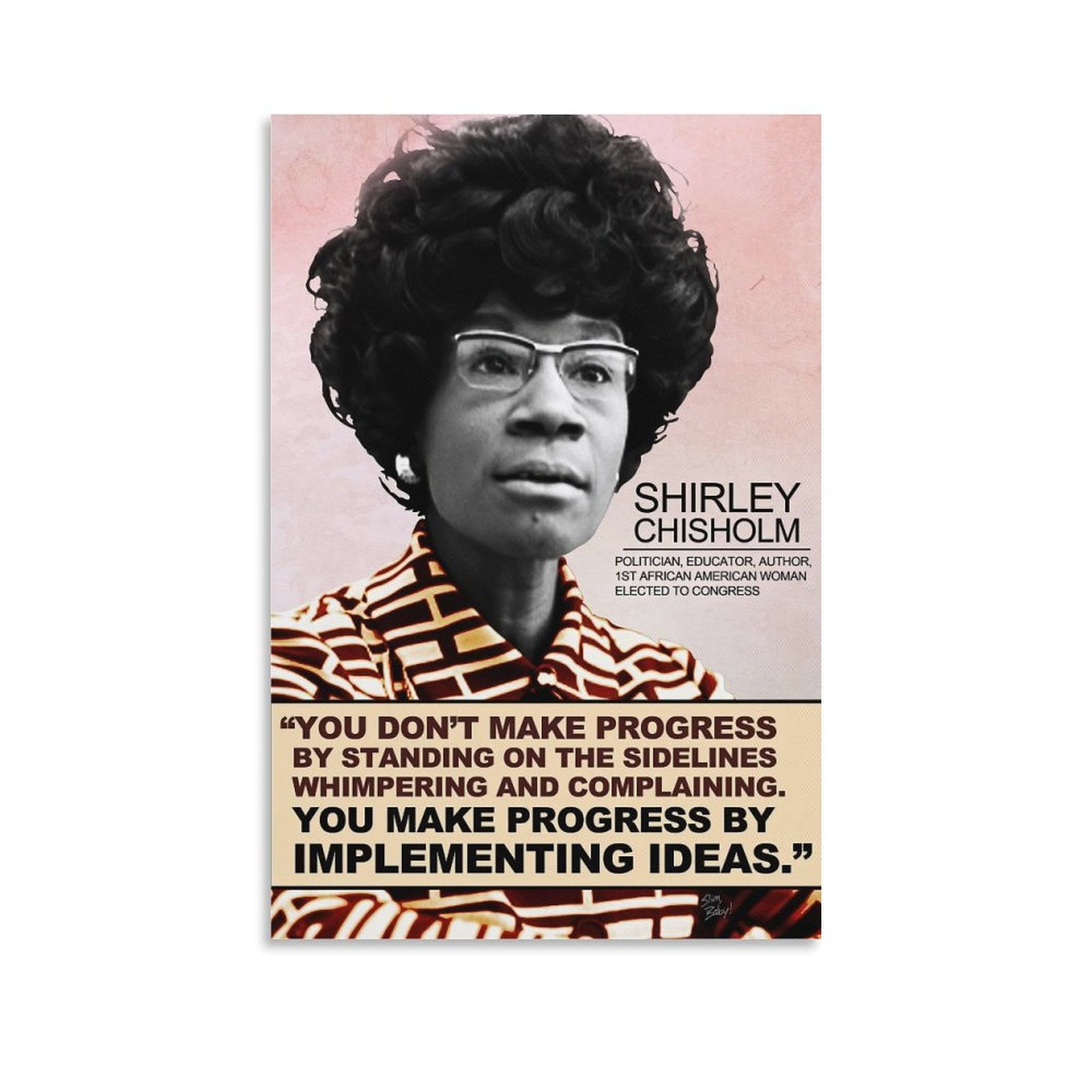American Feminists Shirley Chisholm Retro Poster Wall Art Picture ...
