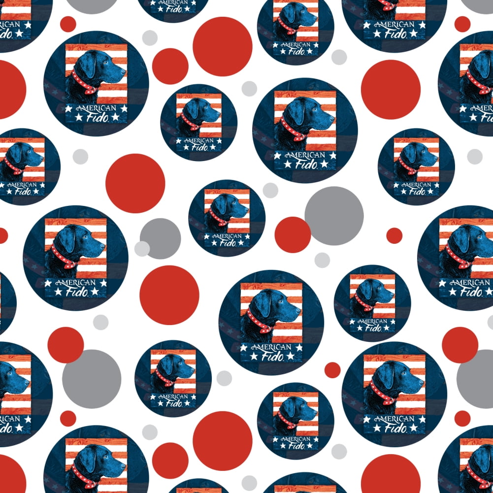 American Fido American USA Flag Lab Dog Premium Gift Wrap Wrapping ...