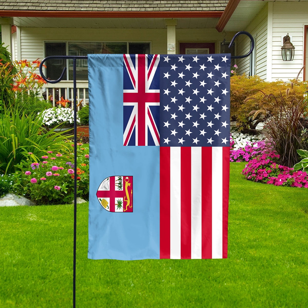 American Fiji Flag Fijian Friendship U.S.A Memorial Day Patriotic For ...