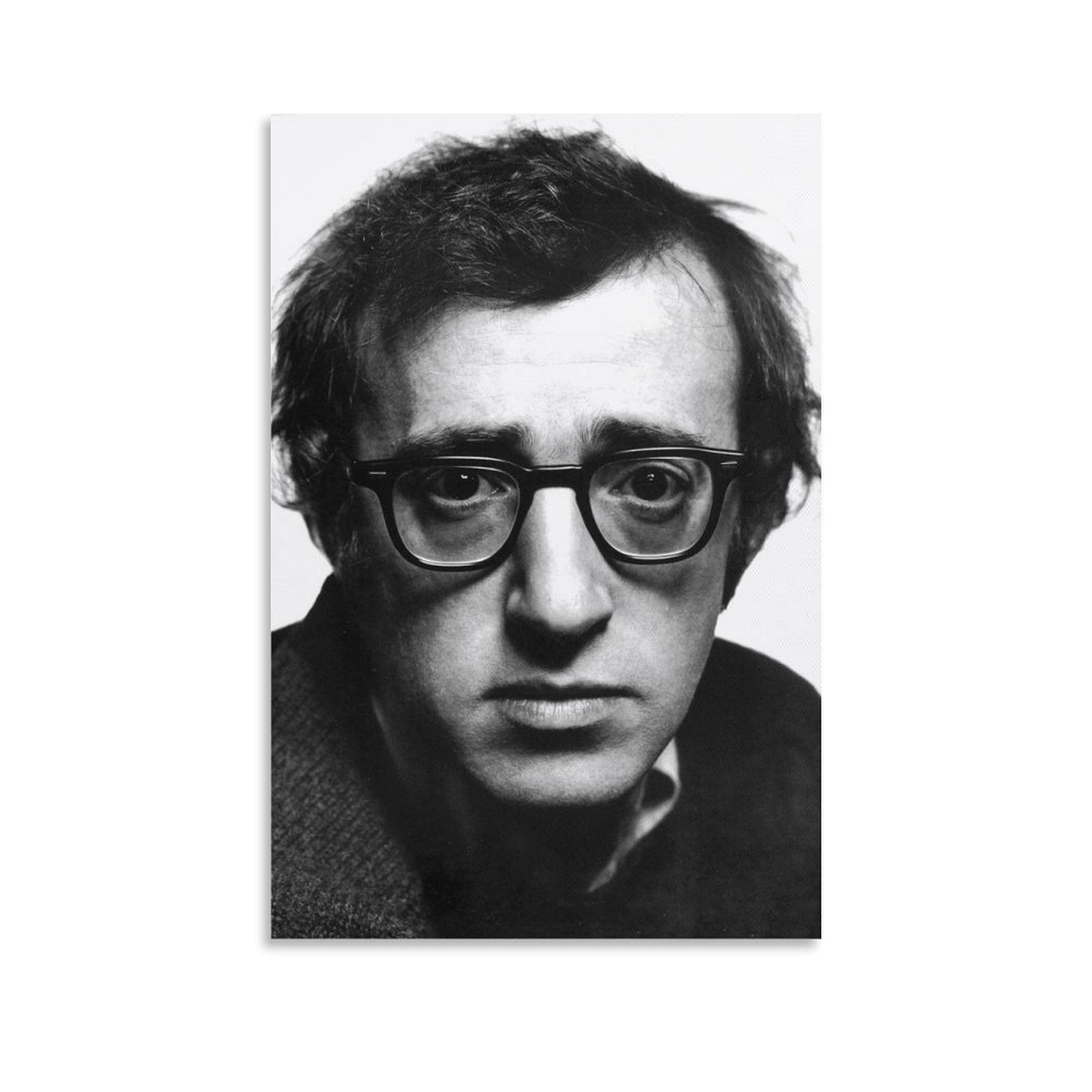 American Film Director Woody Allen Black And White Poster Art Poster ...