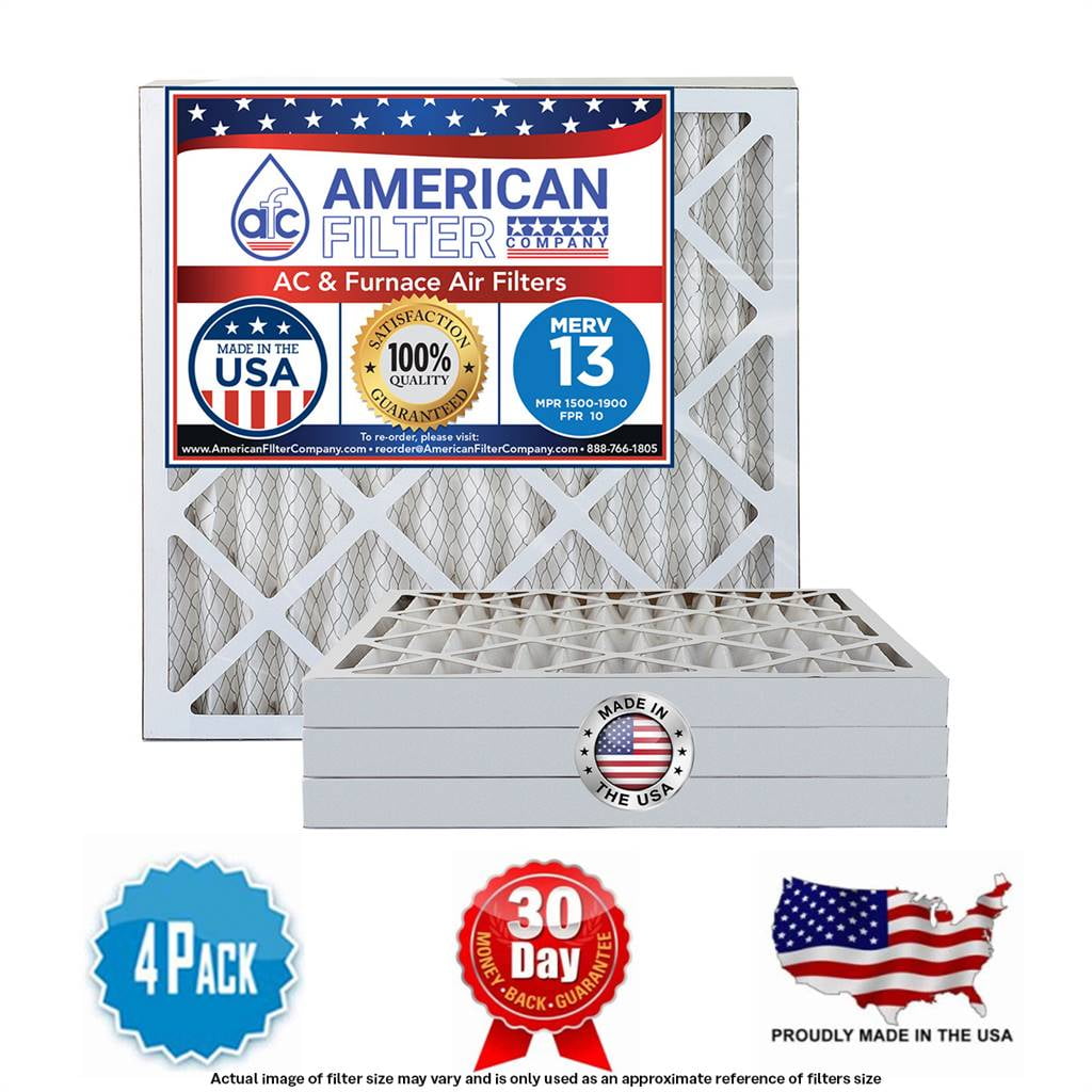 American Filter 24x24x2 Furnace / AC / Air Filters MERV 13 (MPR 1900 ...